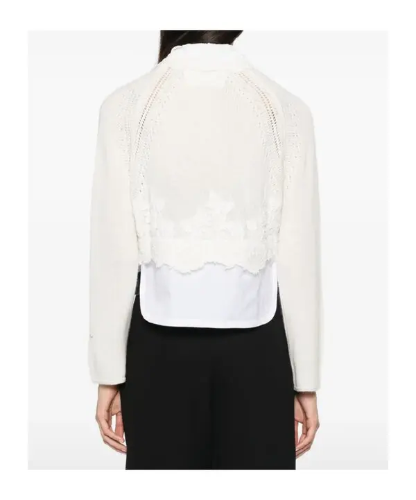 Ermanno Scervino Lace Trim Layered-effect Knitted Sweater