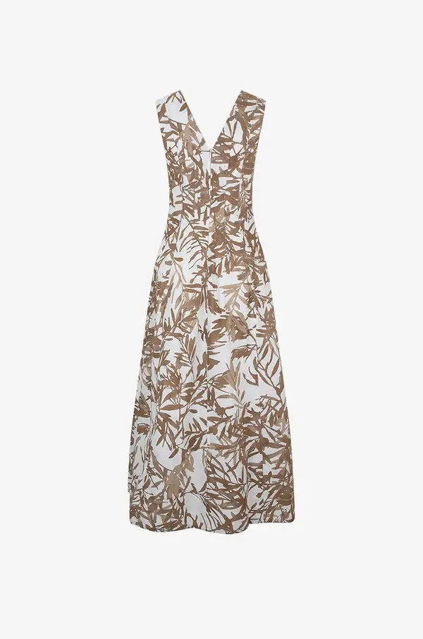 Brunello Cucinelli Herbarium-print Midi Dress