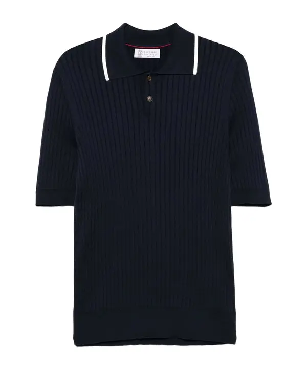 Brunello Cucinelli Ribbed Polo Shirt