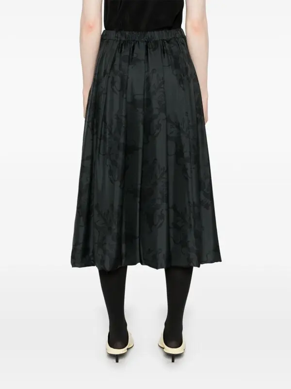Fabiana Filippi Pleated Midi Skirt With Elastic Waist