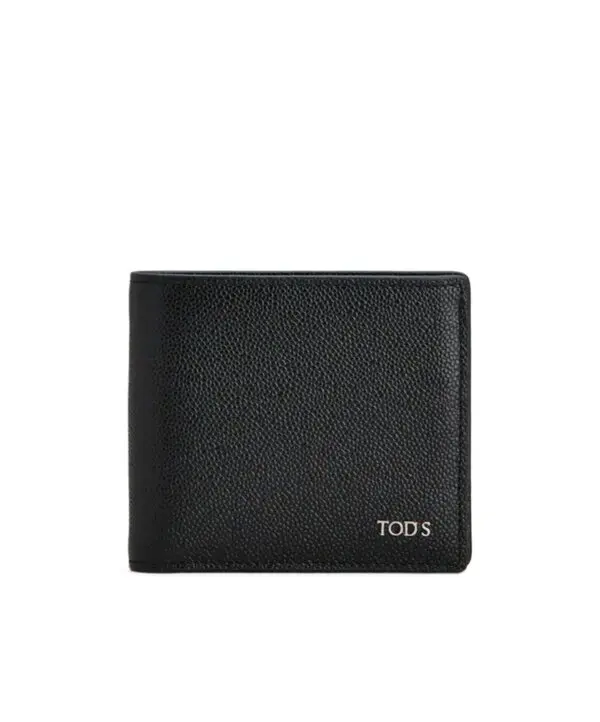 TOD'S Logo-plaque Pebbled-leather Wallet