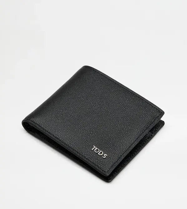 TOD'S Logo-plaque Pebbled-leather Wallet
