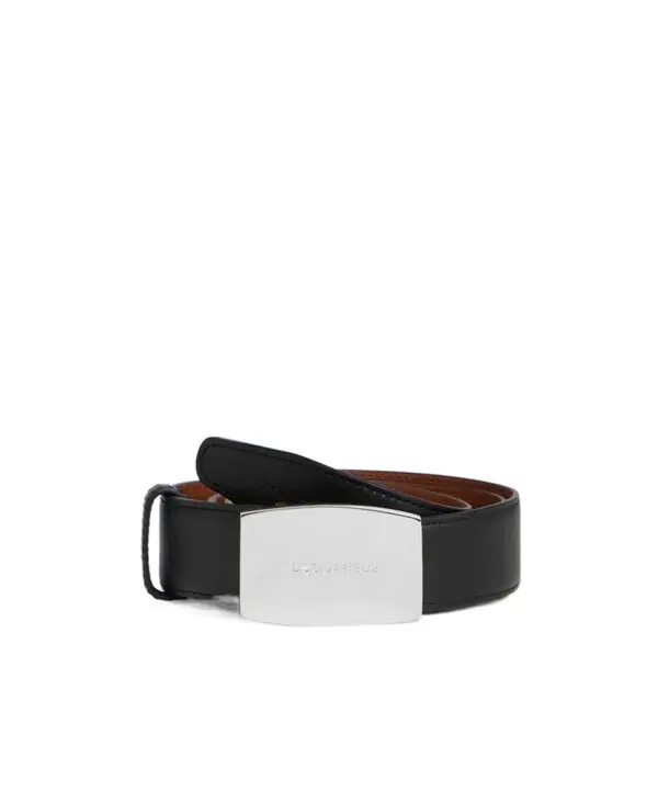 Dsquared2 Classic Belt With Engraved Logo Buckle - Black