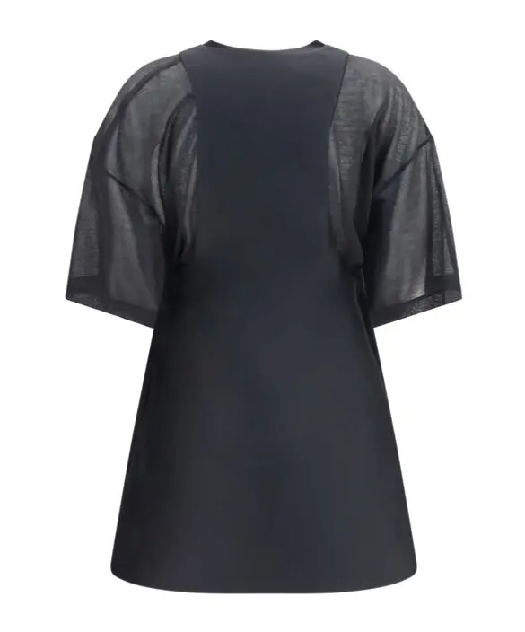 Balenciaga Sheer Layered Mini Dress