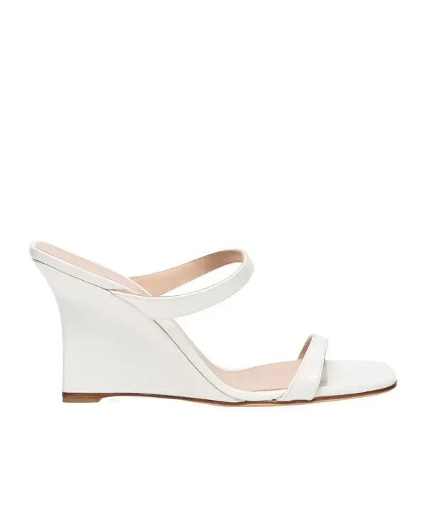 STUART WEITZMAN Vinnie Wedge Slide 85 - Blanco