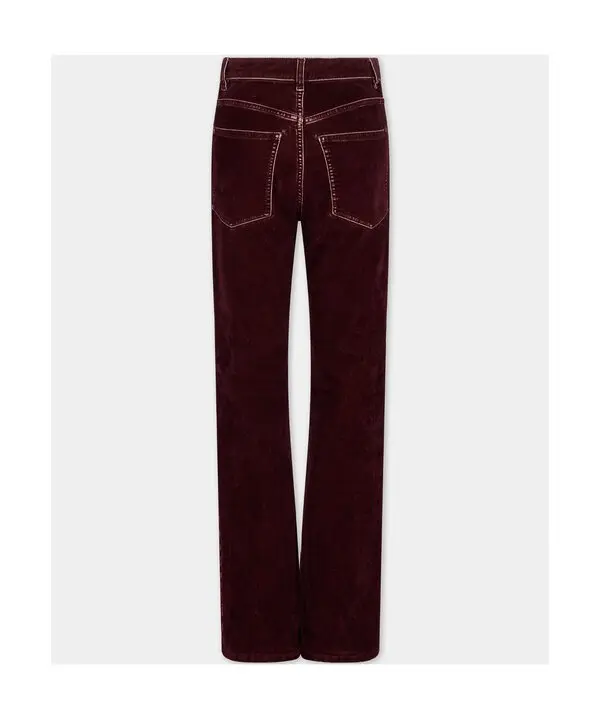 Rabanne High-waisted Straight-leg Velvet Trousers