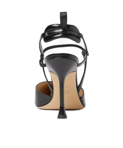 Fendi Very Colibri Hagfish Leather High-heeled Slingback