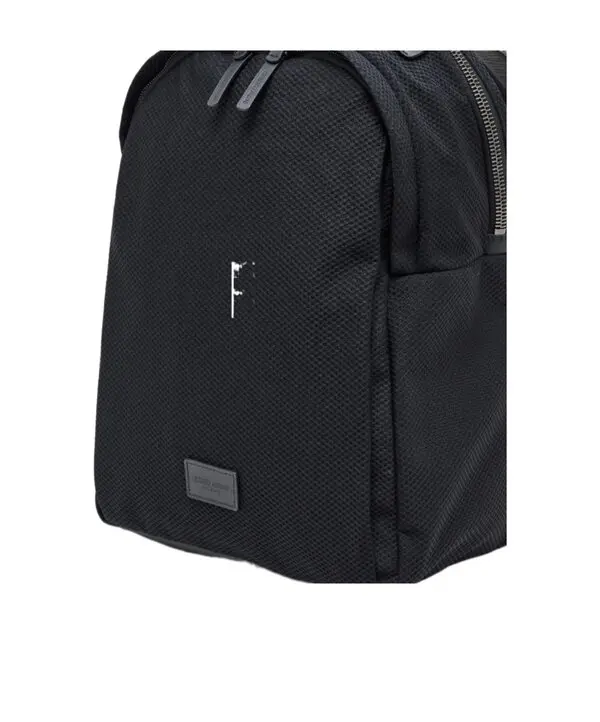 Giorgio Armani Mesh Backpack With Leather Inserts And Adjustable Shoulder Straps