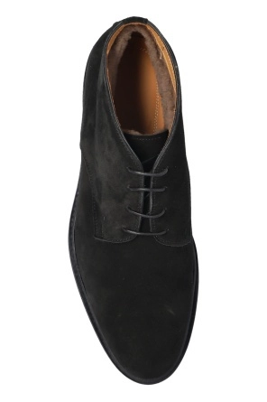 Kiton Round Toe Lace-up Suede Boots