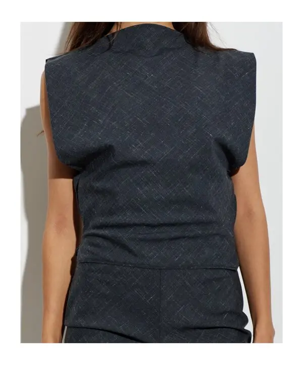 Christopher Esber Banyan Sleeveless Printed Blouse