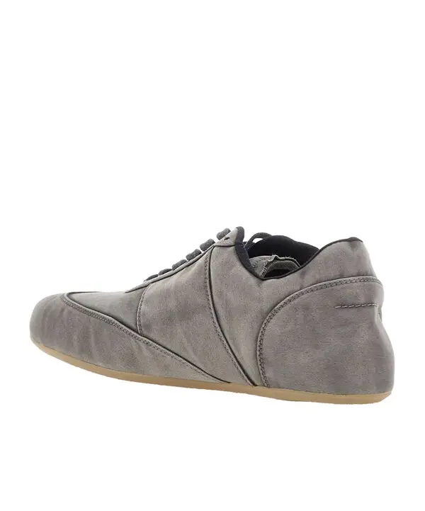MAISON MARGIELA Faded Effect Round Toe Lace-up Sneakers