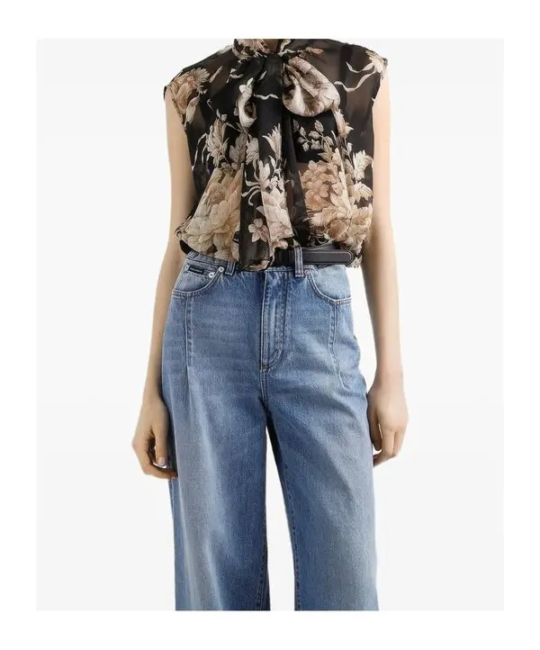 Dolce & Gabbana Dolce Gabbana Rose Printed Blouse
