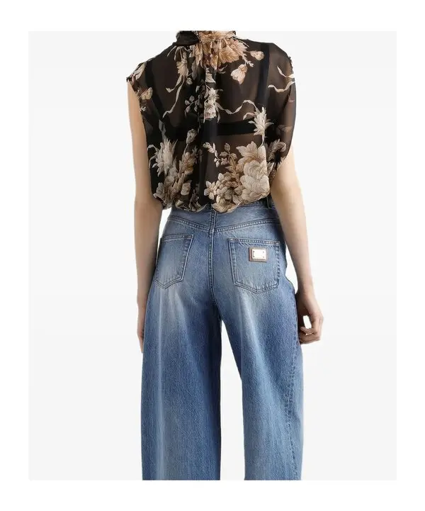 Dolce & Gabbana Dolce Gabbana Rose Printed Blouse