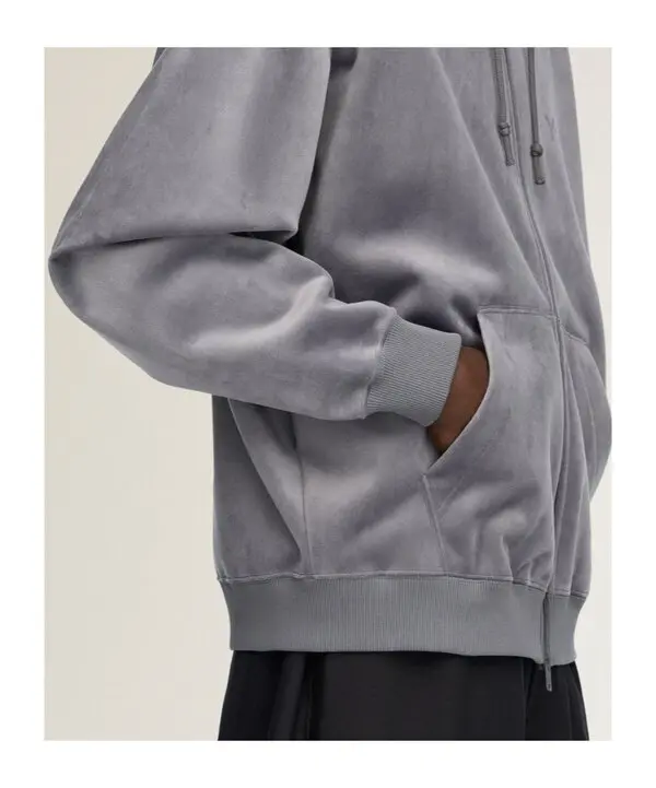 Y3 Velvet Zip-up Hoodie