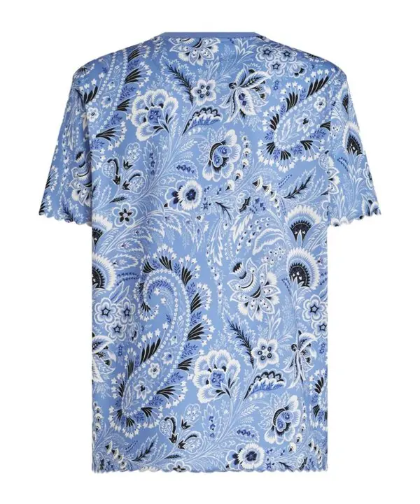 Etro Paisley Print Crewneck T-shirt - Blue