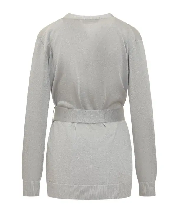 Missoni Metallic-threading V-neck Belted Cardigan
