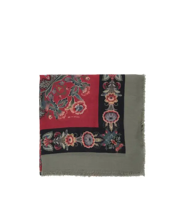 Etro Flower Printed Scarf