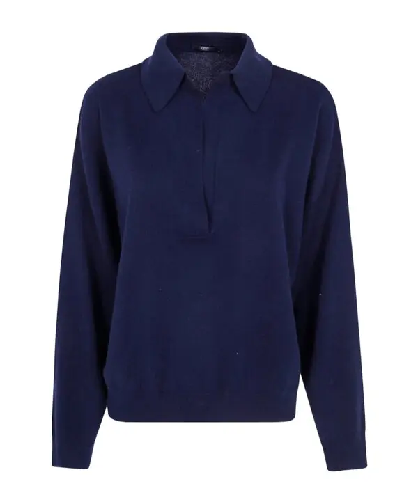 Seventy Wool Cashmere Blend Polo Neck Sweater