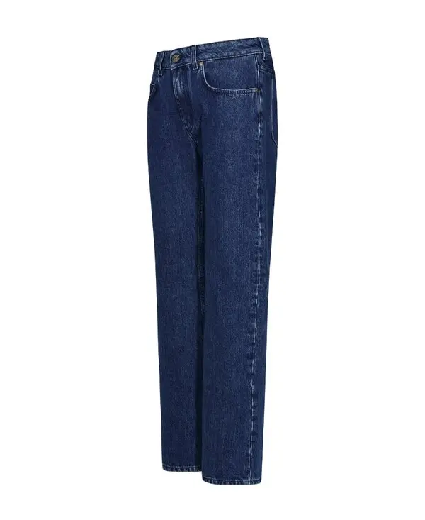 Off-White Logo Patch Straight Leg Jeans