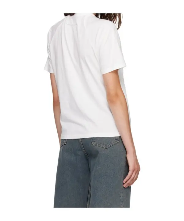 MAISON MARGIELA Short Sleeve Crewneck T-shirt With Front Pleat Detail - White