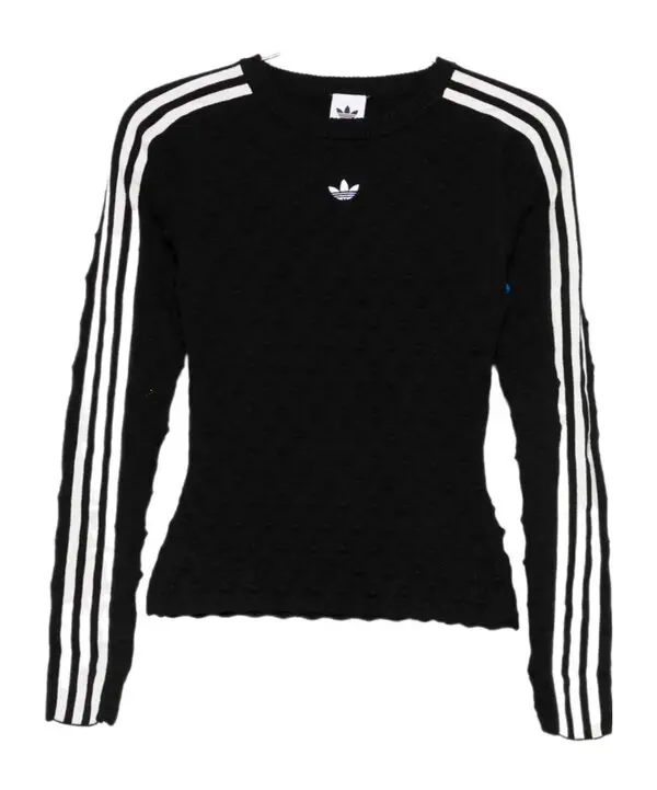 Adidas Crew-neck Long-sleeve Sweater - Black