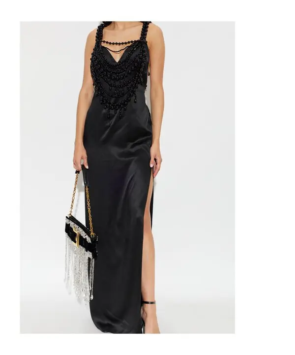 Balmain Slit Midi Skirt