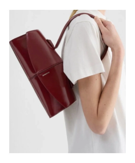 JIL SANDER Linea Piped Leather Shoulder Bag