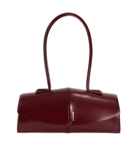 JIL SANDER Linea Shoulder Bag - Cherry