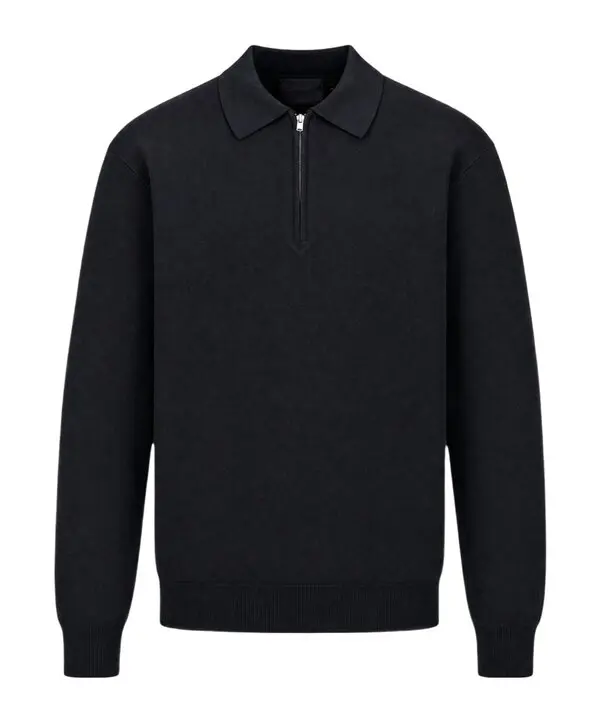 Rains Long-sleeved Polo Shirt - Black