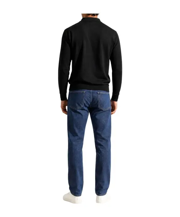 Rains Long-sleeved Polo Shirt - Black