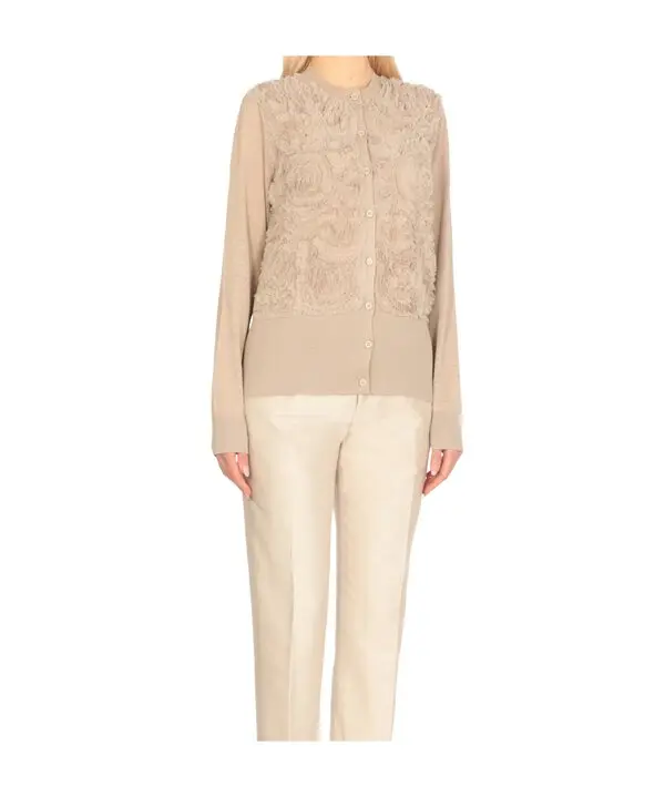 Fabiana Filippi Tulle Detailed Cardigan