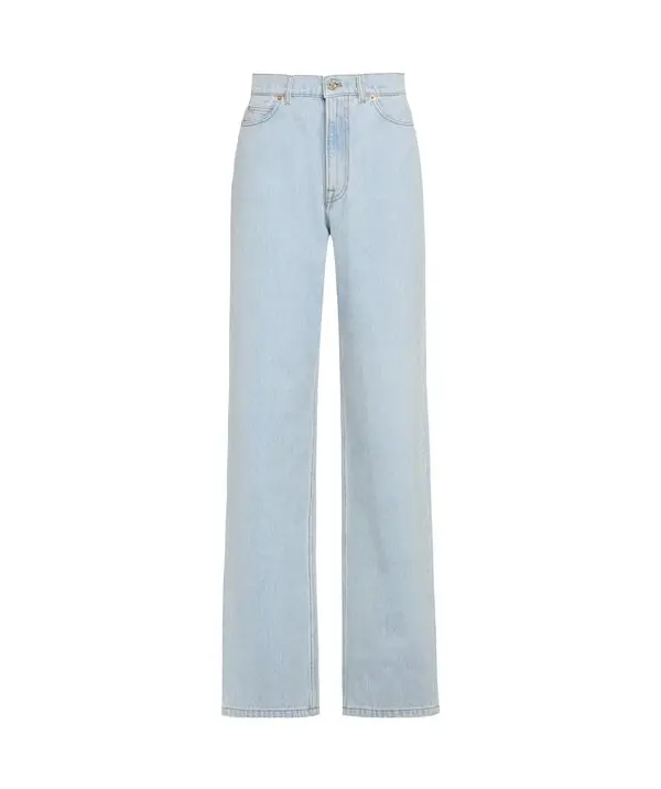 Nina Ricci Logo-patch High-rise Boyfriend Jeans - Gray