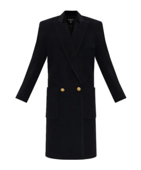 Balmain Collared Long-sleeved Coat