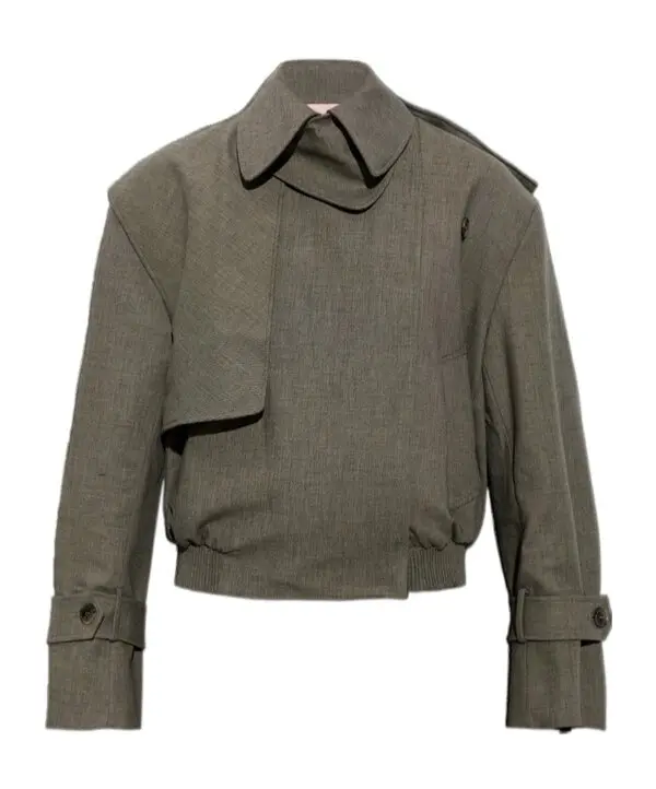 Christopher Esber Long Sleeve Asymmetrical Zip Bomber Jacket