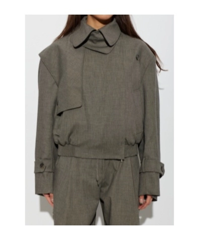 Christopher Esber Long Sleeve Asymmetrical Zip Bomber Jacket