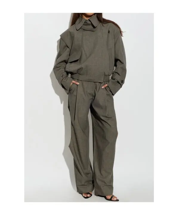 Christopher Esber Long Sleeve Asymmetrical Zip Bomber Jacket
