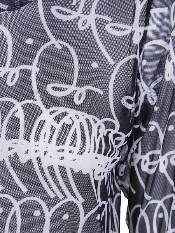 MARIA CALDERARA Loose T-shirtgraphic Pattern Large Bi