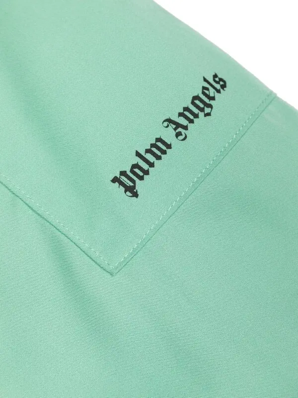Palm Angels Logo-print Stripe-edge Shorts
