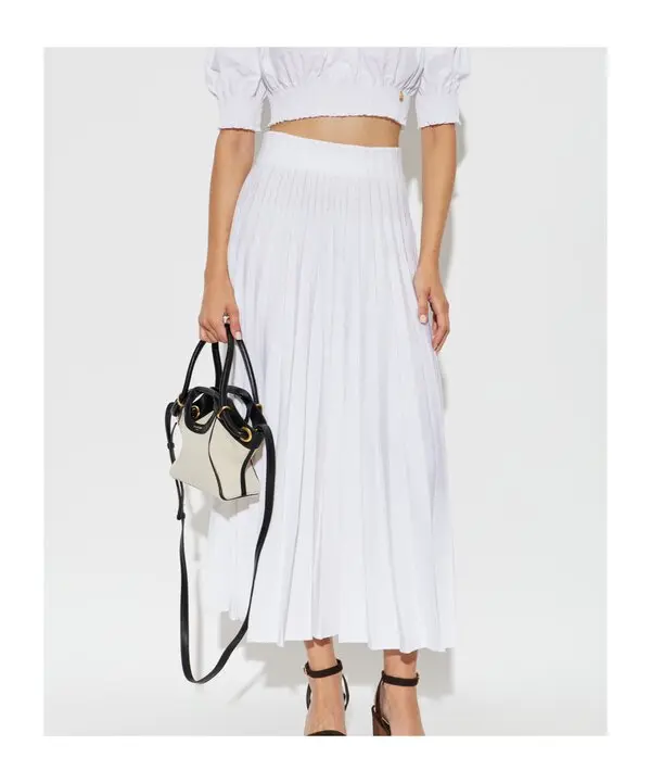 Balmain Elastic Waist Midi Skirt