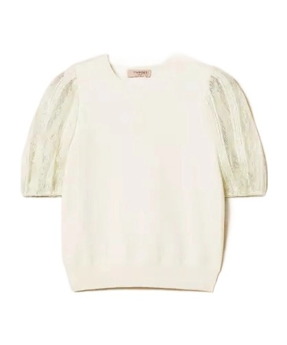 TWINSET Lace-sleeve Top