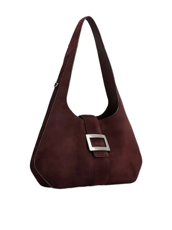 ROGER VIVIER Belle Vivier Small Hobo Bag - Burgundy