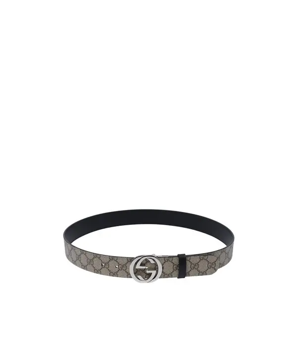 Gucci Gg Supreme Reversible Belt - Beige