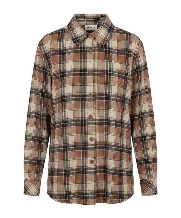 P.a.r.o.s.h Check-print Crystal-embellished Shirt - No