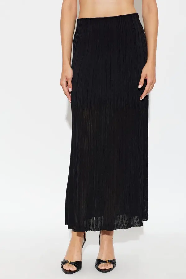 Balmain Elastic Waist Midi Skirt