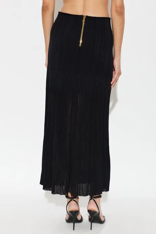 Balmain Elastic Waist Midi Skirt