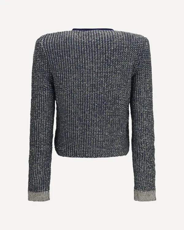 Balmain Sequinned Cropped Cardigan