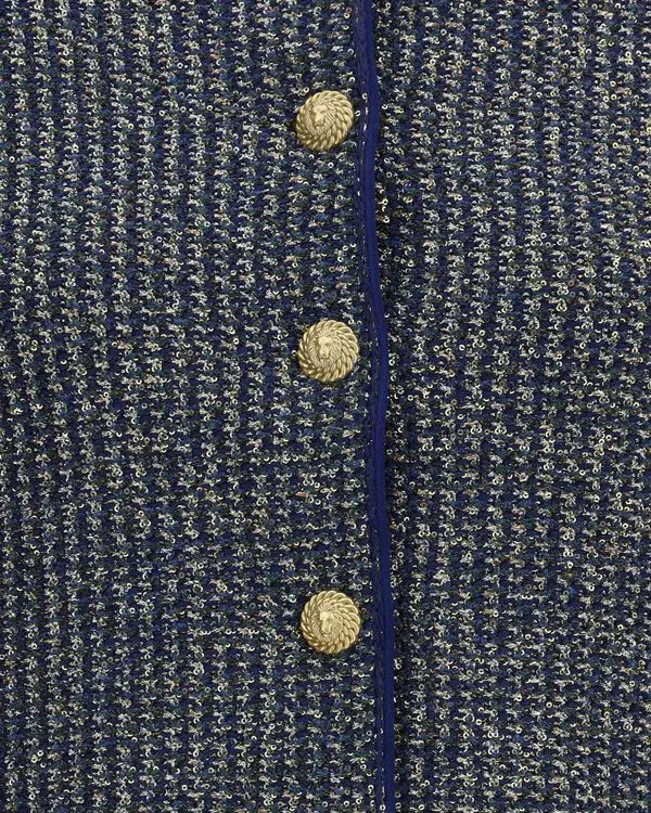 Balmain Sequinned Cropped Cardigan