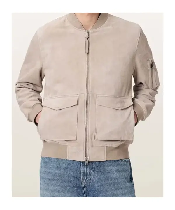 ALLSAINTS Long-sleeve Leather Bomber Jacket