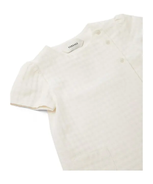 Versace Micro-check Jacquard Cotton Dress