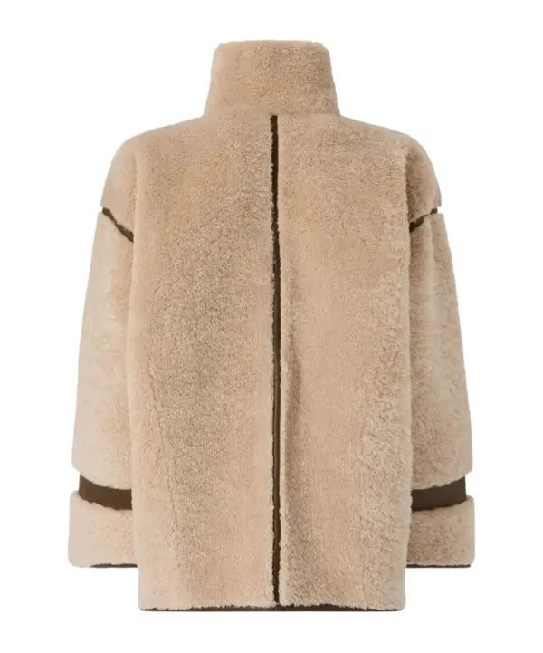 Pinko Faux-shearling Panelled Coat